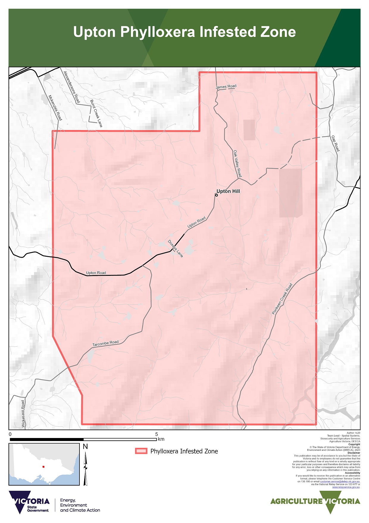 Map: Upton Phylloxera Infested Zone | Phylloxera management zones ...